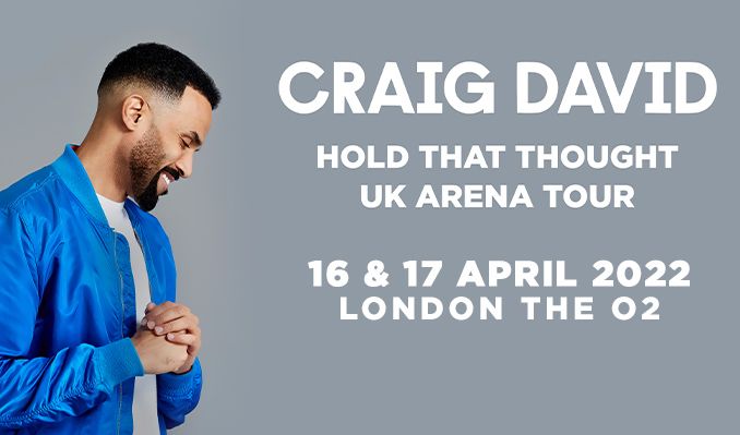 Craig David - RESCHEDULED tickets in London at The O2 on Sun, 17 Apr 2022