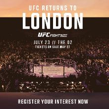 UFC Fight Night London tickets in London at The O2 on Sat, 23 Jul 2022 ...