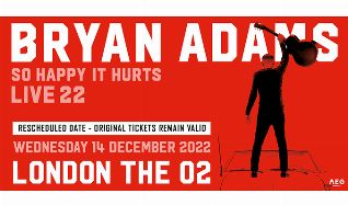 Bryan Adams - RESCHEDULED tickets in London at The O2 on Wed, 14 Dec 2022