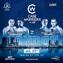 Cage Warriors 141 tickets in London at indigo at The O2 on Fri, 22 Jul ...