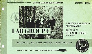 Lab Group tickets in New York at Webster Hall on Sat, 3 Sep 2022 - 23:30