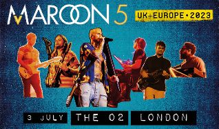 Maroon 5 tickets in London at The O2 on Mon, 3 Jul 2023
