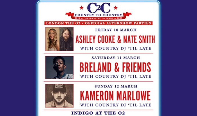 C2C Aftershows tickets in London at indigo at The O2 on Sat, Mar 11, 2023