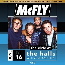 McFly tickets in Wolverhampton at The Civic at The Halls Wolverhampton ...