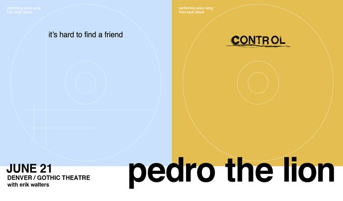 Pedro The Lion tickets in Englewood at Gothic Theatre on Wed, Jun 21, 2023 - 8:00PM