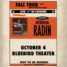 Joshua Radin tickets in Denver at Bluebird Theater on Wed, Oct 4, 2023 ...