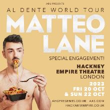 Matteo Lane - EXTRA SHOW ADDED tickets in London at Hackney Empire on ...