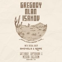 Gregory Alan Isakov tickets in Denver at Mission Ballroom on Sat, Sep 2 ...