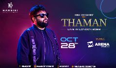 Thaman tickets in London at OVO Arena Wembley on Sat, 28 Oct 2023 - 19:30