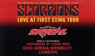 Scorpions tickets in London at OVO Arena Wembley on Sat, 8 Jun 2024 - 19:30