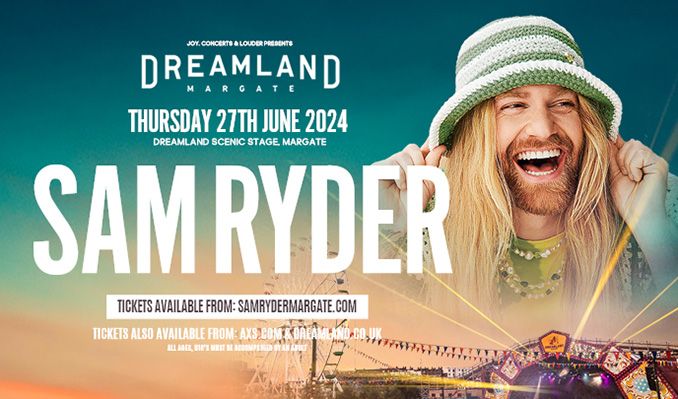 Sam Ryder tickets in Margate at Scenic Stage on Thu, 27 Jun 2024