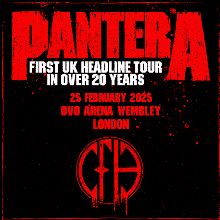 Pantera tickets in London at OVO Arena Wembley on Tue, 25 Feb 2025 - 19:30