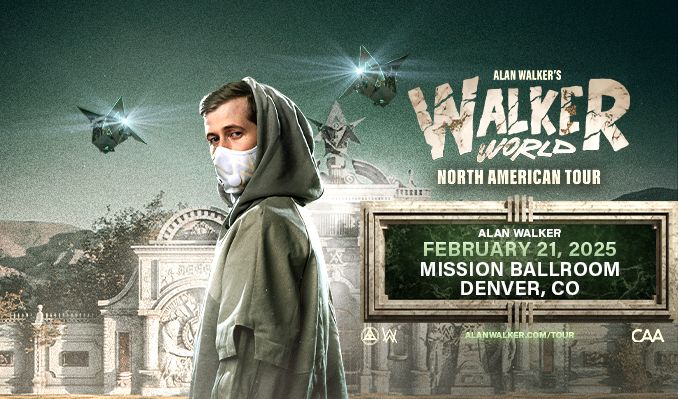 Alan Walker tickets in Denver at Mission Ballroom on Fri, 21 Feb 2025 ...