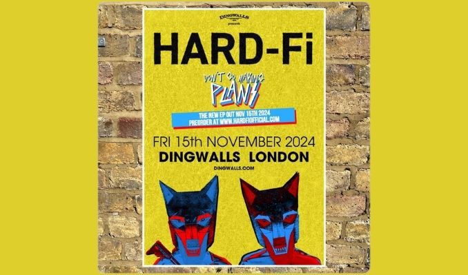 Hard-Fi tickets in London at Dingwalls on Fri, 15 Nov 2024 - 19:30