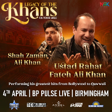 Legacy of the Khan's: Ustad Rahat Fateh Ali Khan & Shah Zaman Ali Khan tickets in Birmingham at ...