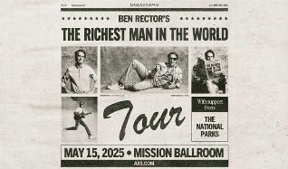 Ben Rector tickets in Denver at Mission Ballroom on Thu, 15 May 2025 ...